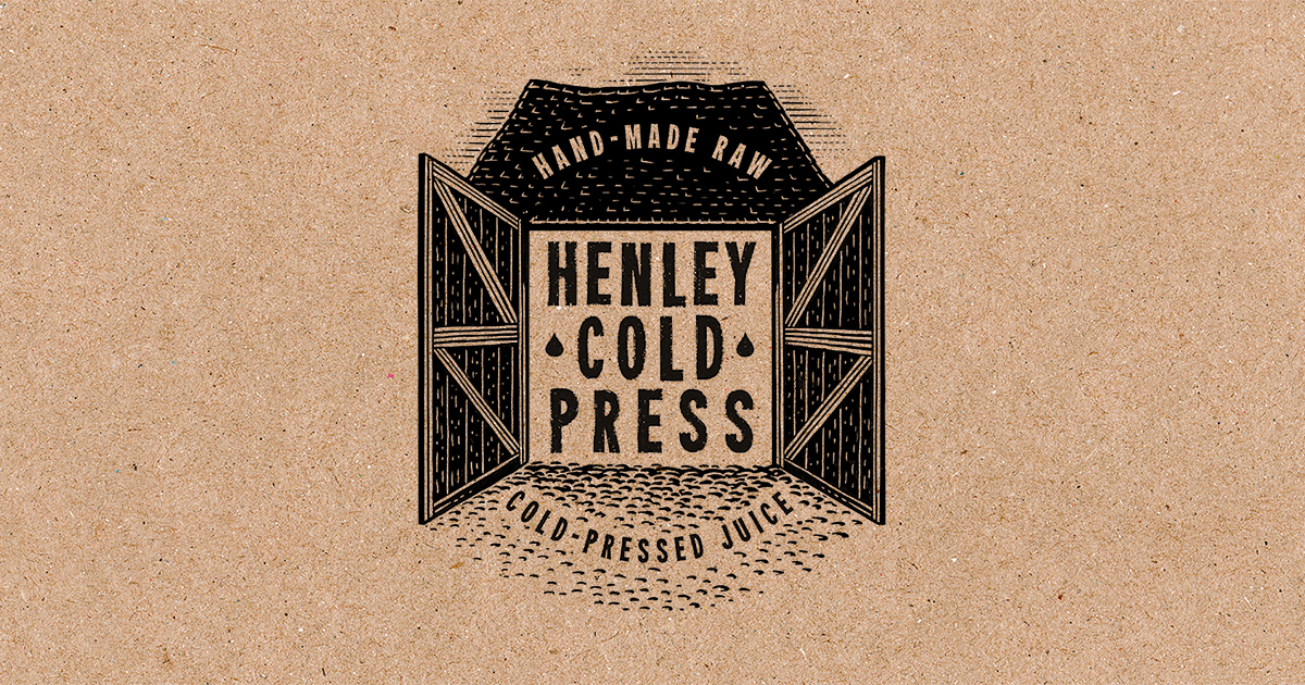 Henley Cold Press. Brand identity, logo design, packaging and llustration